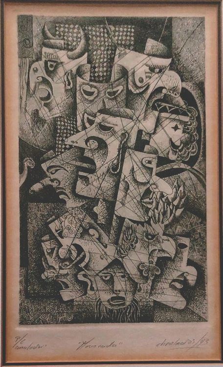 Lithographie signé palacios "?mascarada" | Kaufen auf Ricardo