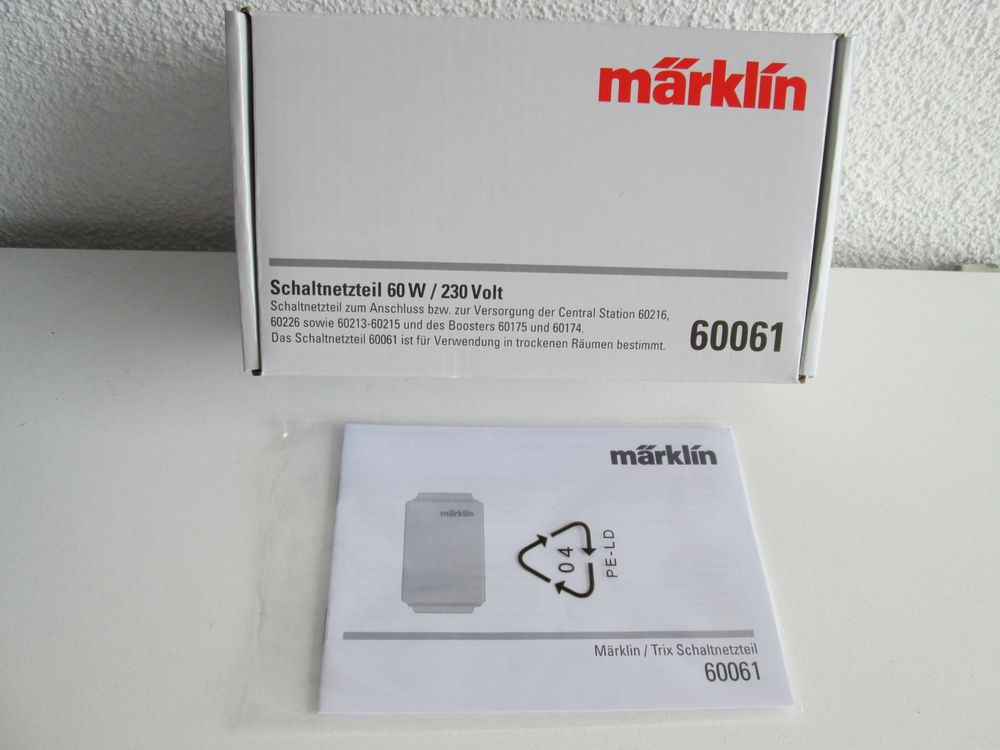 Märklin 60061 H0 Schaltnetzteil 230 VAC Ausgang 19 VDC 60 W (Gebraucht ...