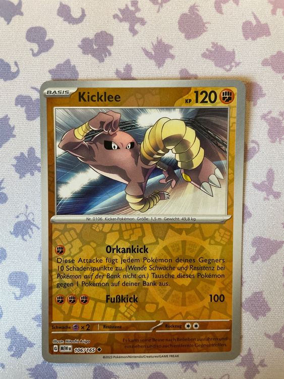 Kicklee reverse Holo 106/165 - Pokemon 151 DE | Kaufen auf Ricardo