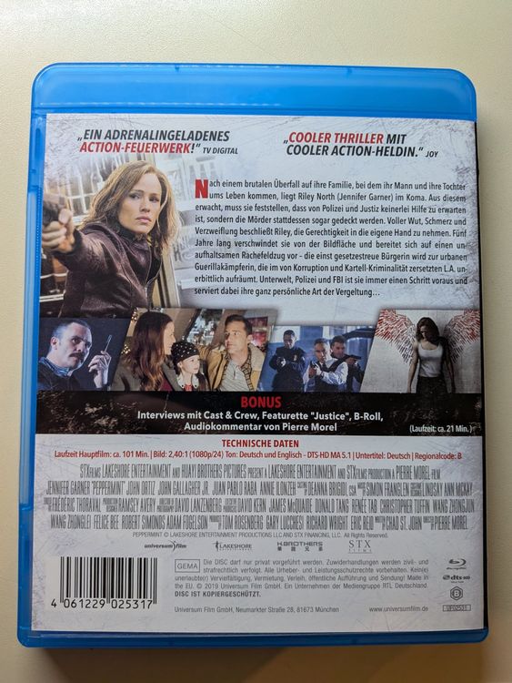 "Peppermint" mit Jennifer Garner [Blu-ray] (Gebraucht) in Port für CHF ...