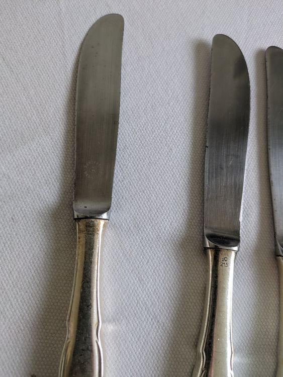 3 versilberte 90/215 Messer Klinge Rostfrei Solingen (Gebraucht) in ...