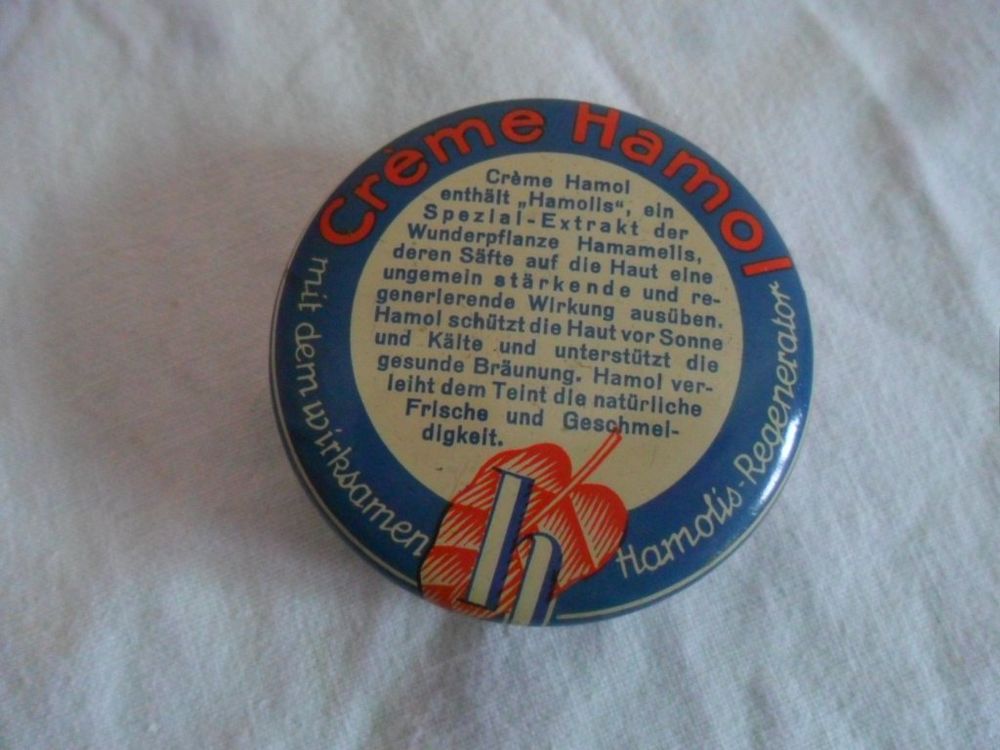 CRÈME HAMOL ZÜRICH Blechbüchse Blechdose Blechschachtel anti (Gebraucht ...
