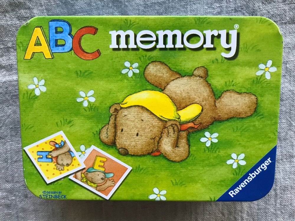 Spiel - ABC memory in Metalldose ab 5 Jahren | Kaufen auf Ricardo