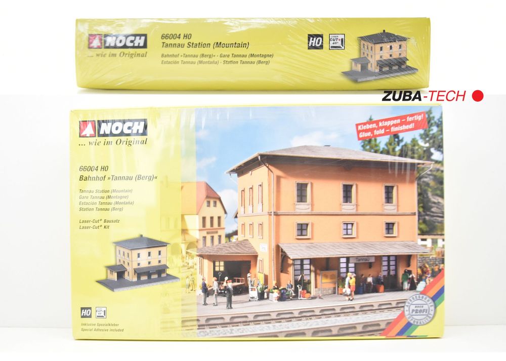 NOCH 66004 Laser-Cut Bausatz Bahnhof "Tannau" (Berg) H0/1:87 (Neu und originalverpackt) in St ...