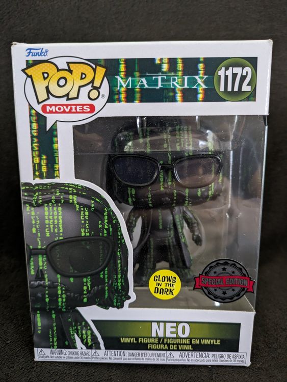 Funko Pop! Movies - Matrix - Neo GitD #1172 (Neu und originalverpackt ...