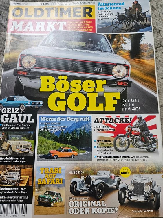 Oldtimer Markt 2/16 Golf GTI Mustang Citroen Mehari MV xa (Gebraucht ...