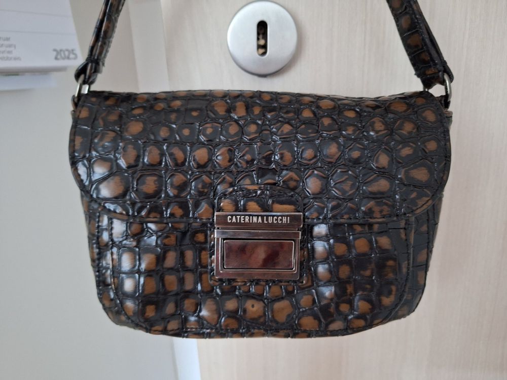 Caterina Lucchi - edle Ledertasche im Krokolook (Gebraucht) in Granges ...