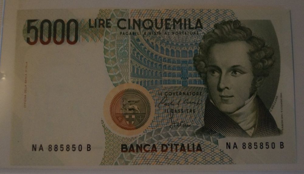 5000 LIRE Note Italien 1985 (Gebraucht) in Zuben für CHF 1.7 – mit ...