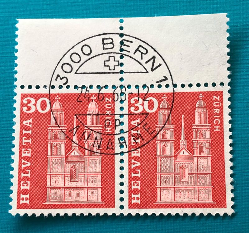 Nr.360 Paar mit Voll Stempel Bern (Gebraucht) in Aarau für CHF 0.5 – mit Lieferung auf Ricardo ...
