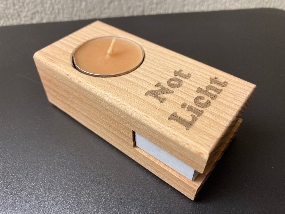 Notlicht (Teelicht) aus Buchenholz (Neu (gemäss Beschreibung)) in ...