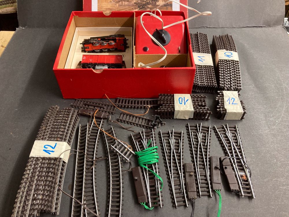 Kleinbahn Schachtel mit Zug, Trafo, Schienen, Weichen (Gebraucht) in ...