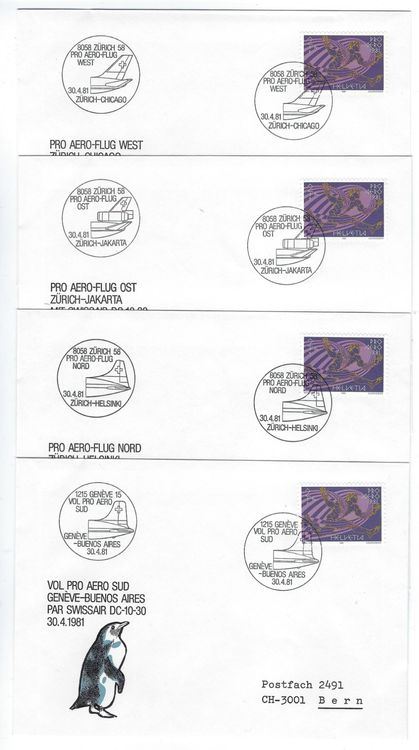 1981 vier Sternflüge Pro Aero SF 81.9abcd | Kaufen auf Ricardo