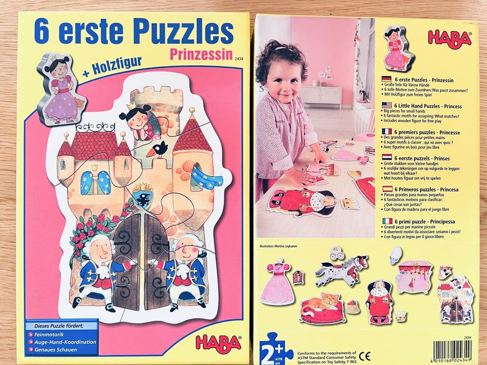 HABA 6 erste Puzzles Prinzessin + Holzfigur ab 2 Jahren | Kaufen auf ...