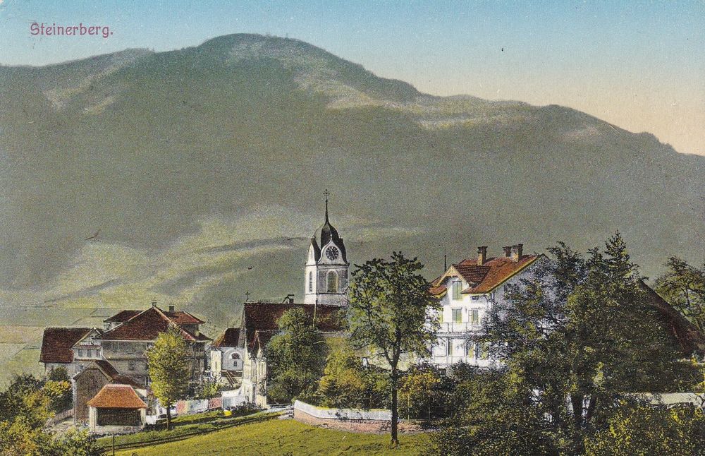 Steinerberg Schwyz Farbkarte Mit Ortsbild 1911 Kaufen Auf Ricardo