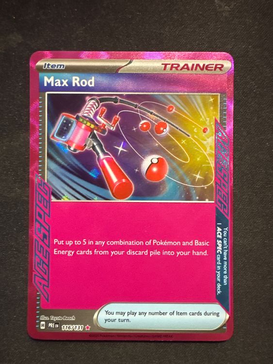 Pokémon Prismatic Evolutions Max Rod PRE116 EN (Neu (gemäss ...