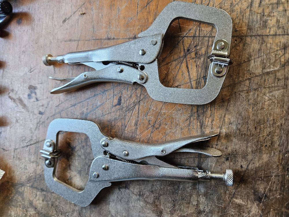 2x Schraubzwingen Schnellspanner C-Klemme Greifzwinge Zwinge (Neu ...