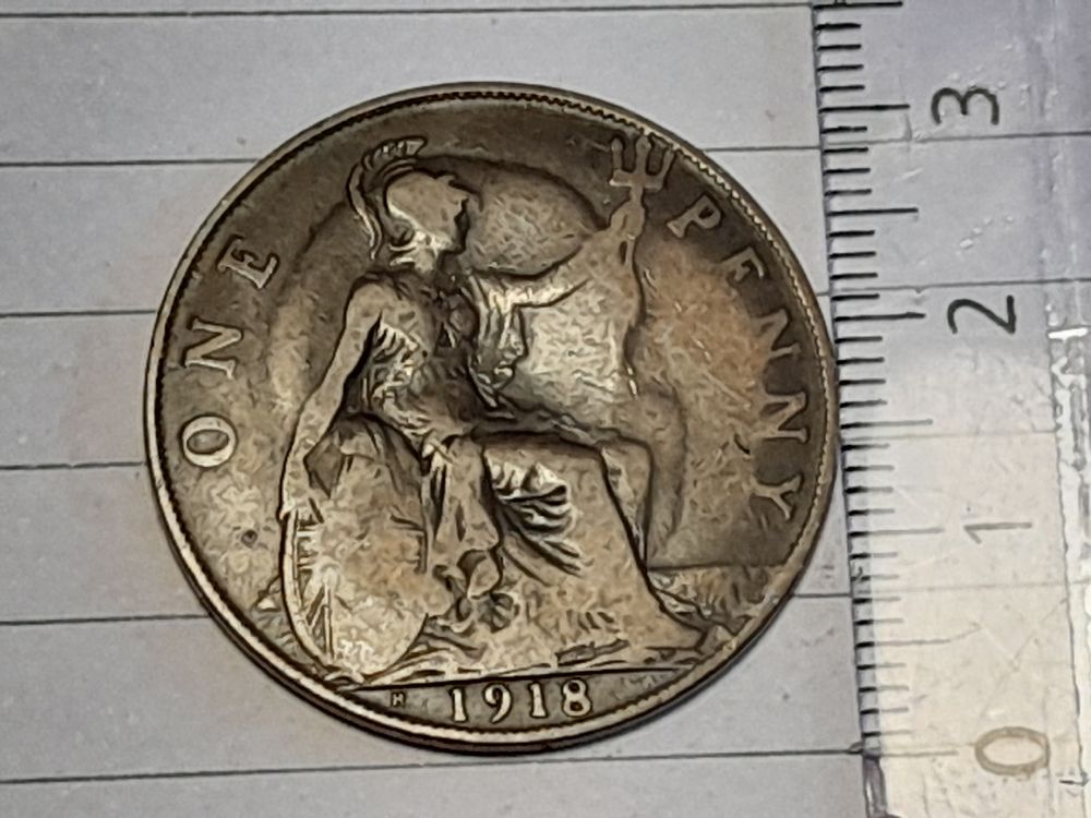 Großbritannien 1 Penny 1918 h " König Georg V " (Gebraucht) in Basel ...
