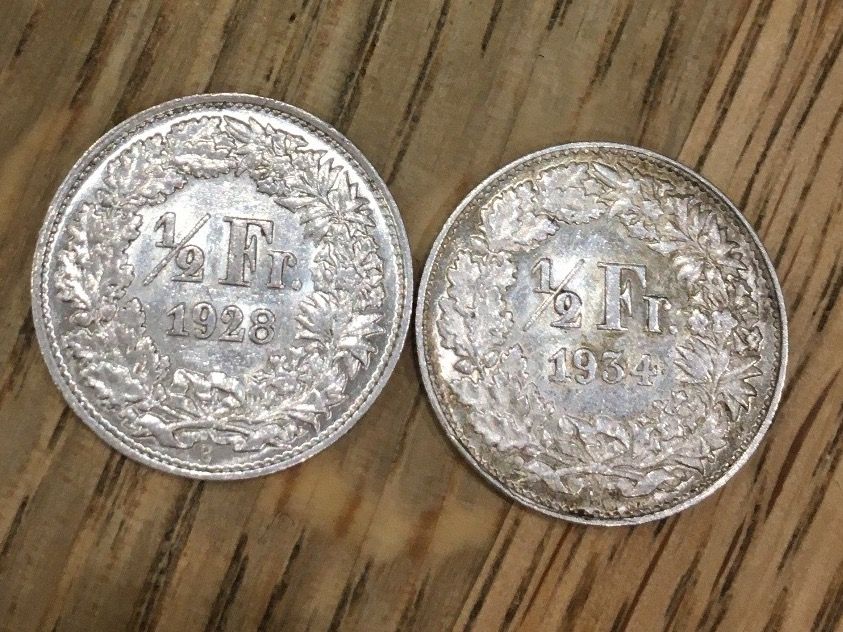 Lot: 1/2 Fr 1928 und 1934 vz