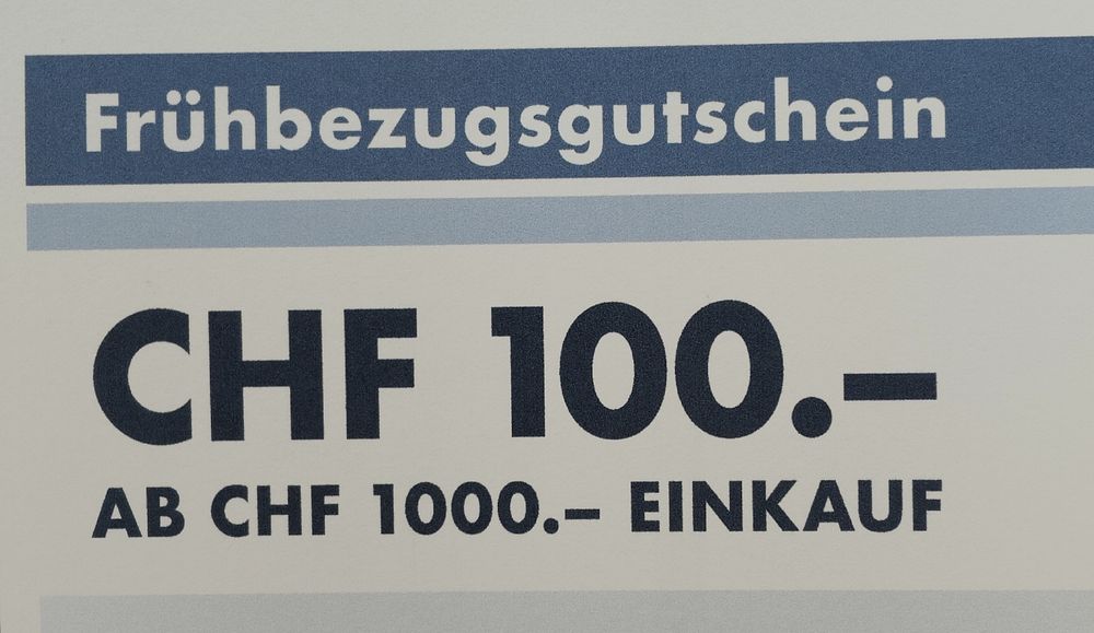 CHF 100.00 Gutschein für Lehner Versand AG (Neu (gemäss Beschreibung)) in Einsiedeln für CHF 1 ...