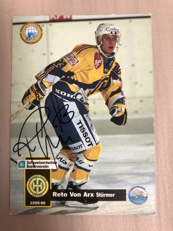 Retro Von Arx HCD EHC Chur Hockey Card signiert (Gebraucht) in ...