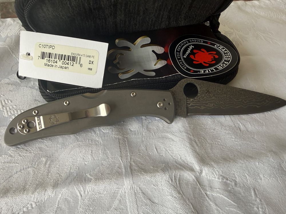 Spyderco ENDURA 4 TI DAM PE C10TIPD (Neu und originalverpackt) in ...