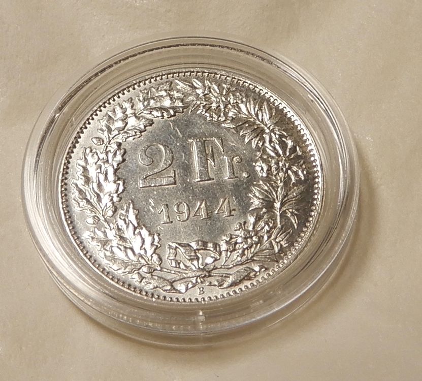 Silber Münze, 1944 , 2 Franken | Kaufen auf Ricardo