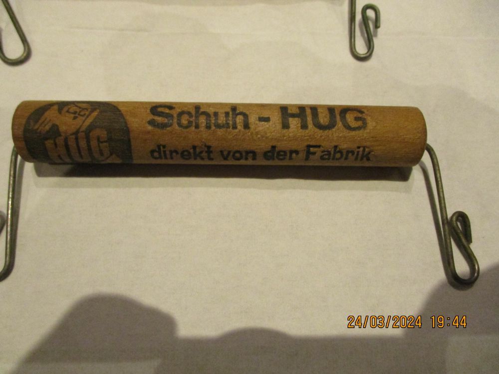 VINTAGE 50/60 er JAHRE HOLZ PAKET TRAGEHILFEN MIT WERBUNG (Gebraucht ...