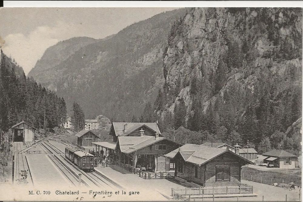 Chatelard VS Zoll + Bahnhof Bahn 1910 (Neu (gemäss Beschreibung)) in ...