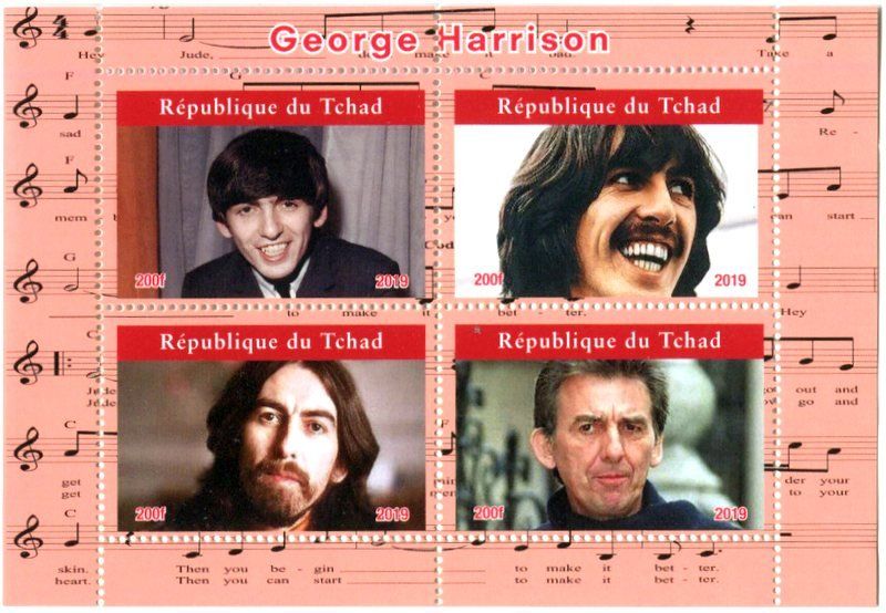 Block "The Beatles. George Harrison". Tschad (Neu und originalverpackt ...