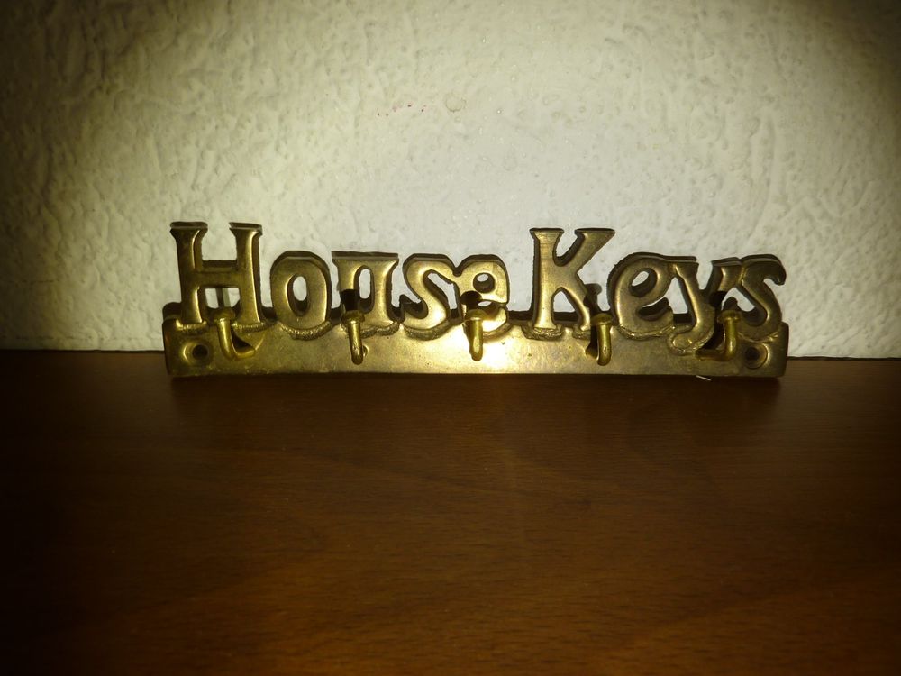 Schlüsselbrett Hause Keys Messing antik | Kaufen auf Ricardo