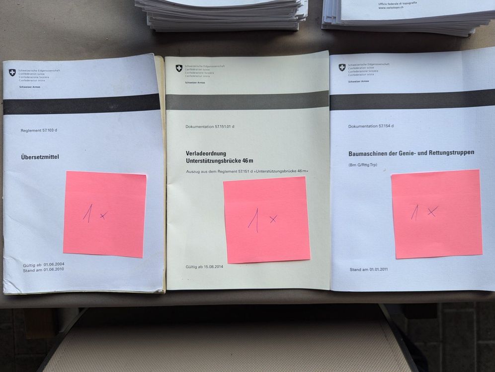 CH-Armee: 130 Reglemente (d/f/i),71 Karten,76 Zeichenerkl. | Kaufen auf ...