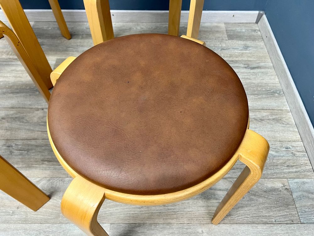 4 Stück 70/80er Holz Hocker Dietiker Designklassiker (Gebraucht) in für ...