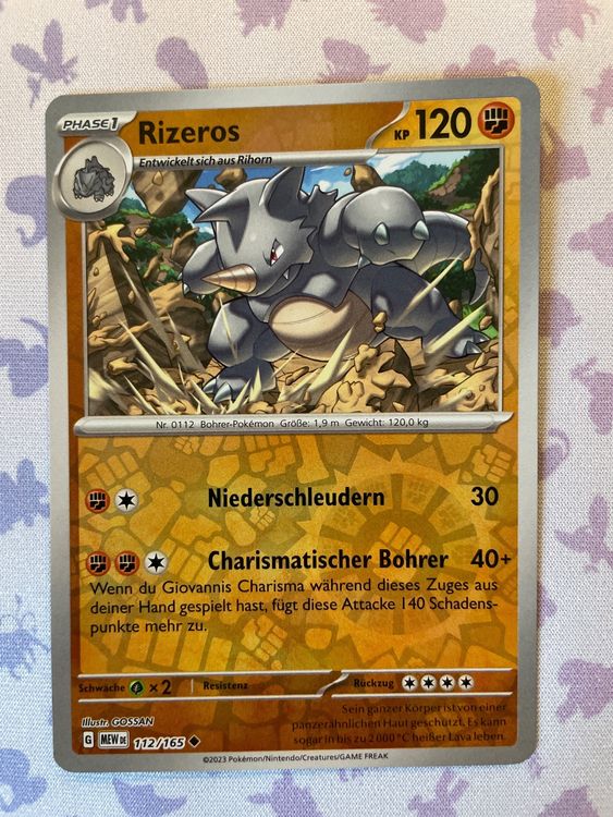 Rizeros 112/165 reverse Holo - Pokemon 151 DE | Kaufen auf Ricardo