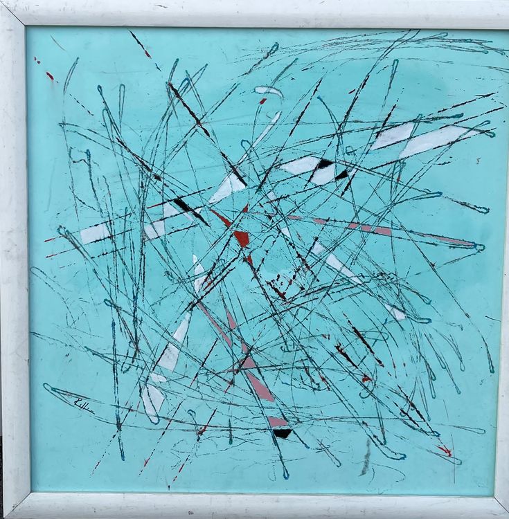 Sehr Interessante Abstrakte Gemälde unleserlich Signiert | Kaufen auf Ricardo