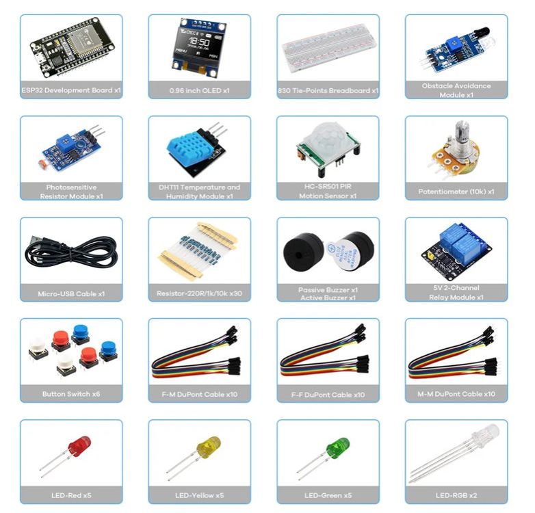 Basic Starter Kit für ESP32 ESP-32S WIFI Entwicklung Board | Acheter sur Ricardo