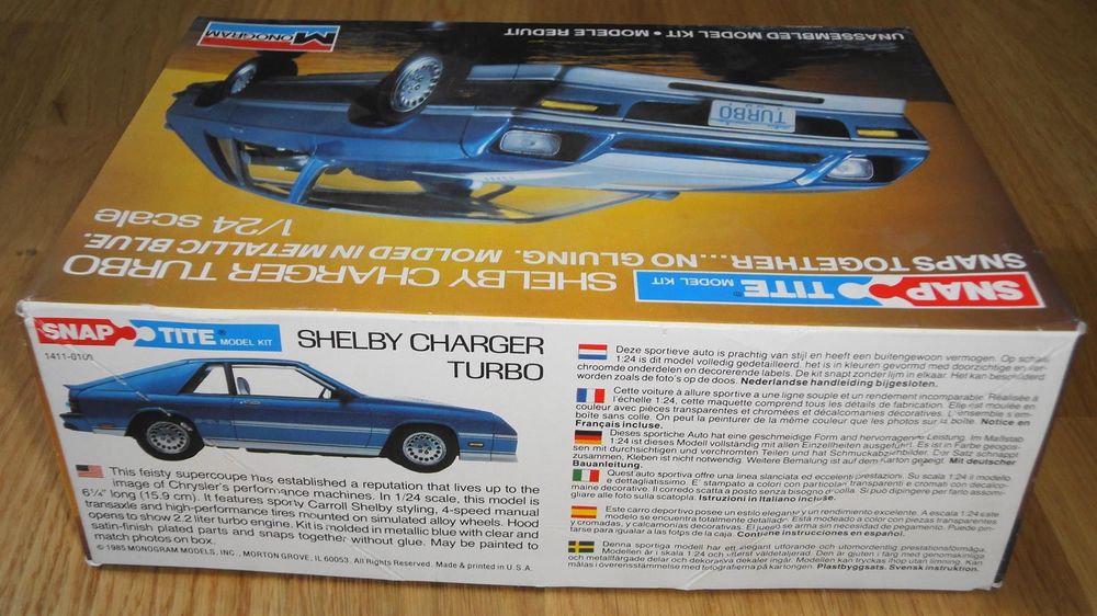 MONOGRAM SNAPTITE DODGE SHELBY CHARGER TURBO 1:24 (Neu (gemäss ...