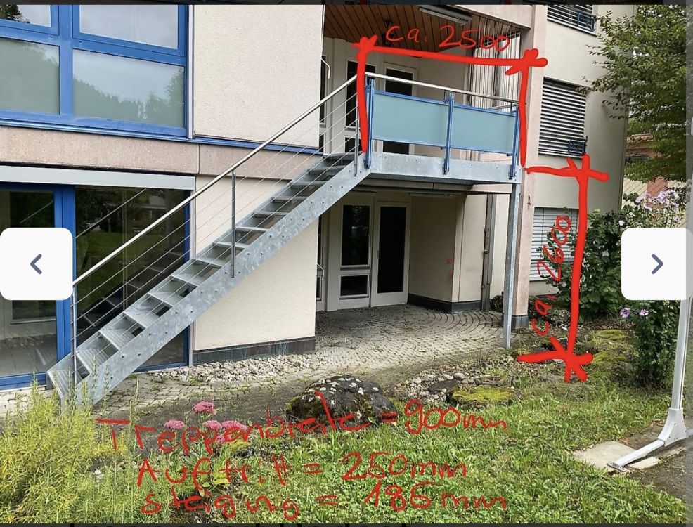 Treppe mit Podest und Geländer (Gebraucht) in Reichenbach i. K. für CHF ...