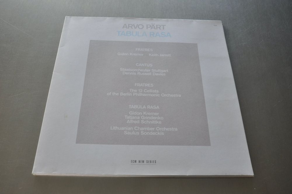 ECM 1275 - ARVO PÄRT LP TABULA RASA - GIDON KREMER - JARRETT (D ...