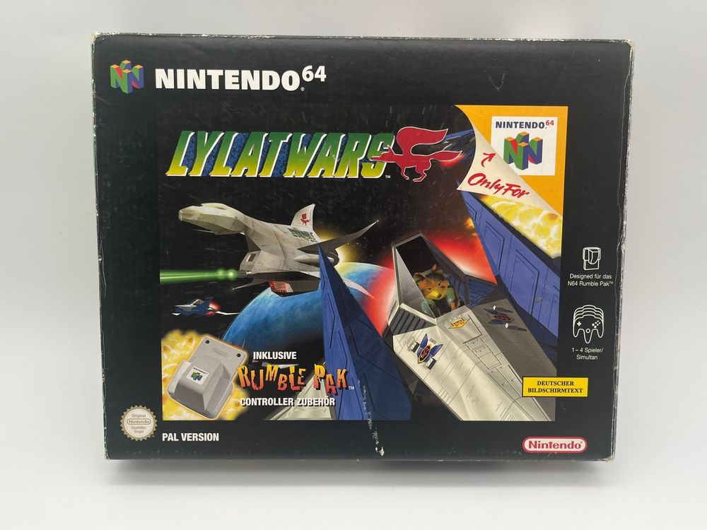 Lylat Wars Big Box OVP Nintendo 64 Rumble pak N64 retro Pal (Gebraucht ...