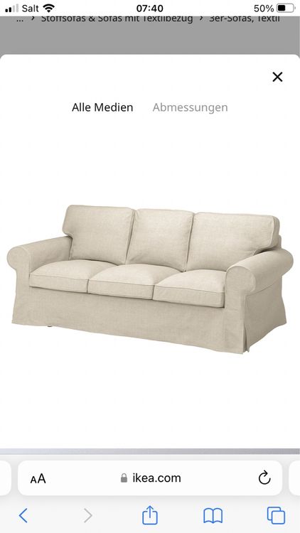 3er Schlafsofa, Ikea Ektorp (Gebraucht) in Walchwil für CHF 60 – nur Abholung auf Ricardo kaufen