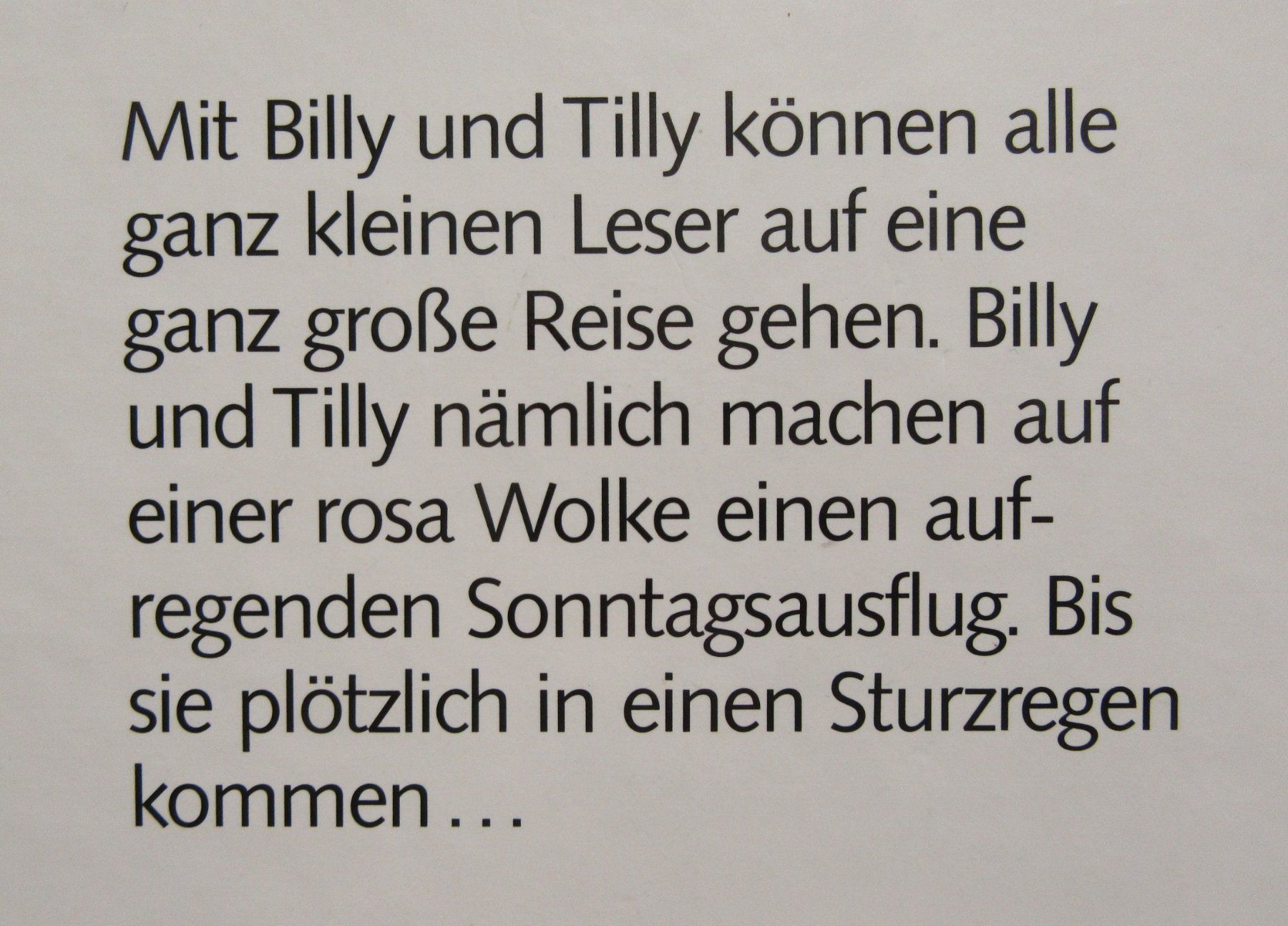 Billy, Tilly und die rosa Wolke - von Jürgen Wulff (Gebraucht) in ...