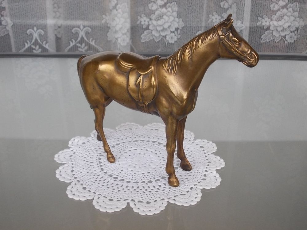 Alte Messing Skulptur Figur *PFERD* gepflegter TOP Zustand | Kaufen auf Ricardo