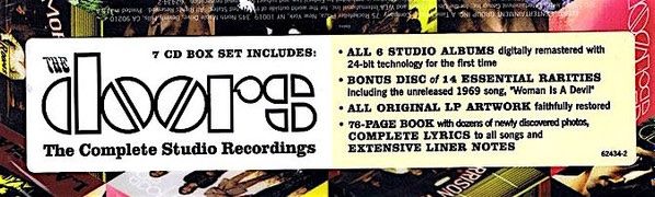 THE DOORS - THE COMPLETE STUDIO RECORDINGS - 7 CD BOX (Gebraucht) in ...
