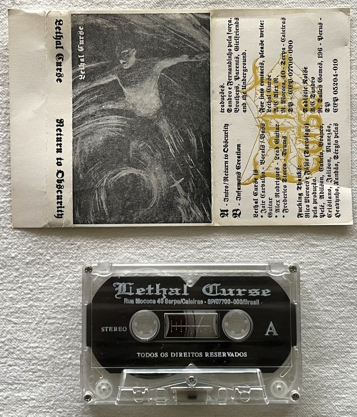 Lethal Curse – Return To Obscurity - Demo Tape 1994 - Brazil (Gebraucht ...