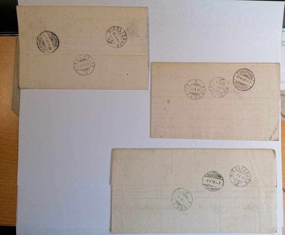 3 Briefe von 1878 bis 1881 mit Stempel Bätterkinden (Gebraucht) in ...