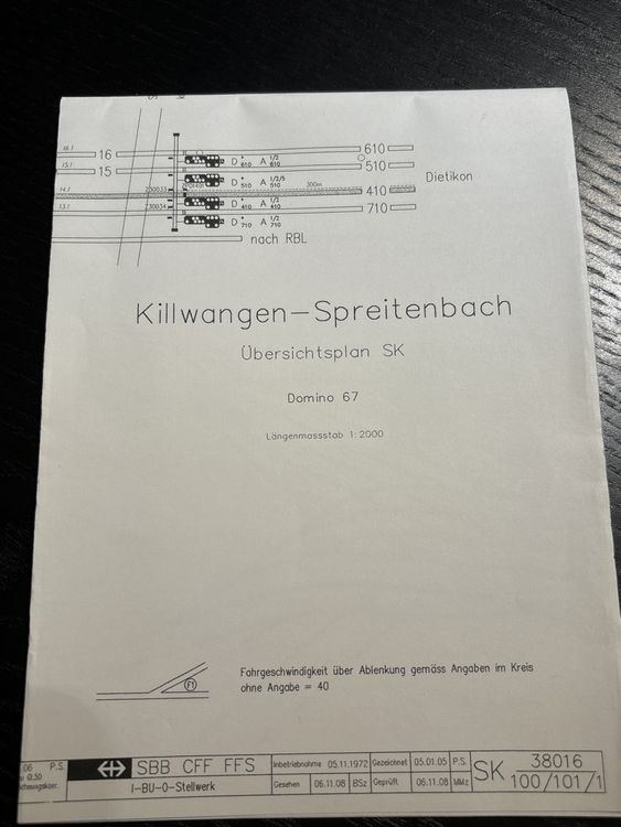 Killwangen-Spreitenbach Übersichtsplan SK Domino 67 | Kaufen auf Ricardo