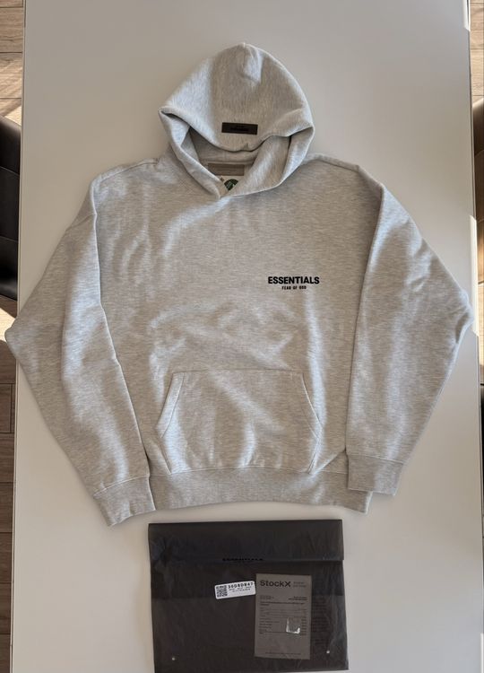 Fear of god essentials hoodie SS22 light oatmeal M (Neu und ...