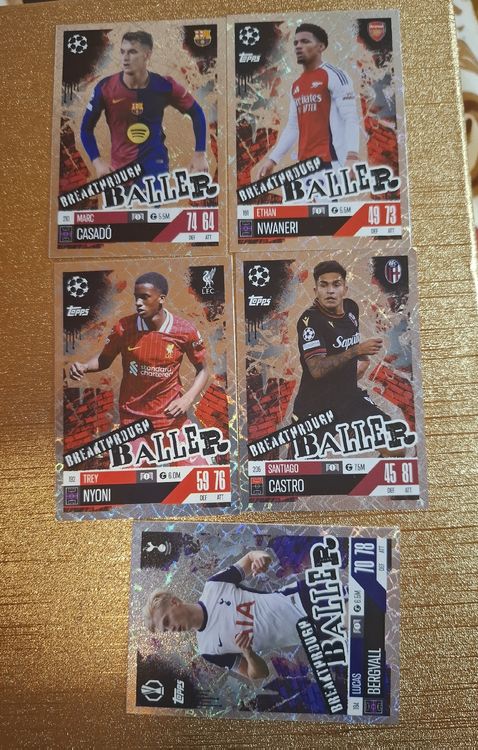 Topps Champions League Breakthrough Baller Cards (Neu (gemäss ...