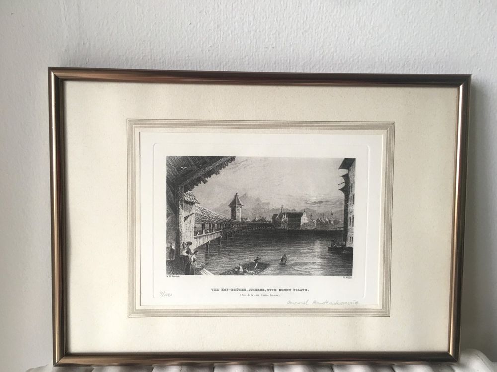 Interesante Original Litho LUZERN Numeriert ud sig. | Kaufen auf Ricardo