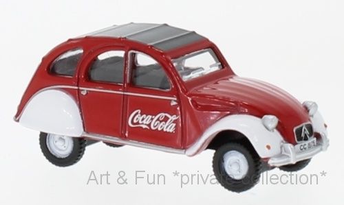 Modellauto Citroen 2CV rot weiss Coca Cola 1:76 Oxford OVP (Neu und ...
